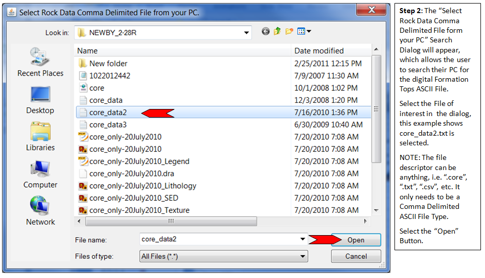 HELP PC Load Core Data Comma Delimited File