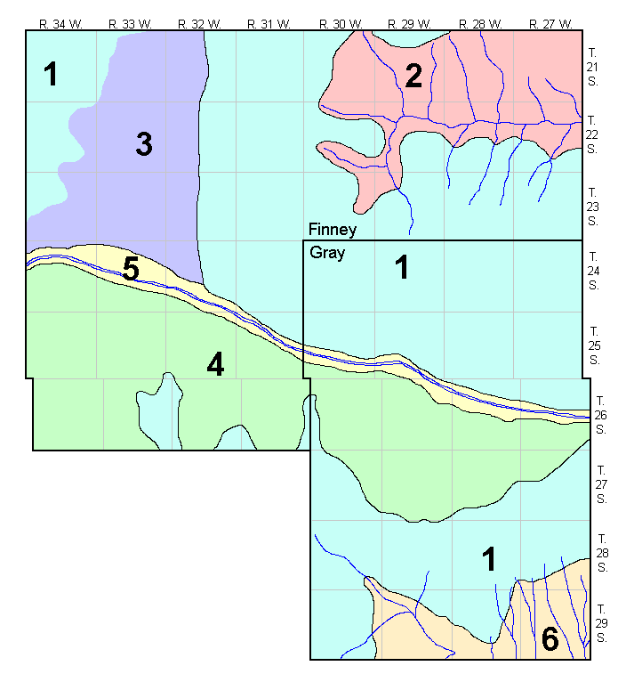KGS--Finney and Gray Counties--Geography